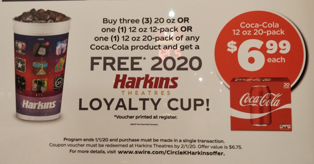 Free 2020 Harkins Cup with Coke Purchase at Circle K | Bargain Believer